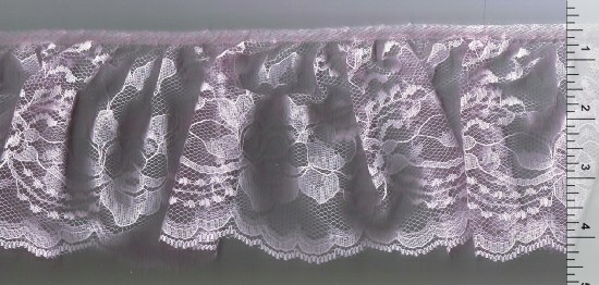 R0444 Pink, Ruffled Lace, American Lace for Less
